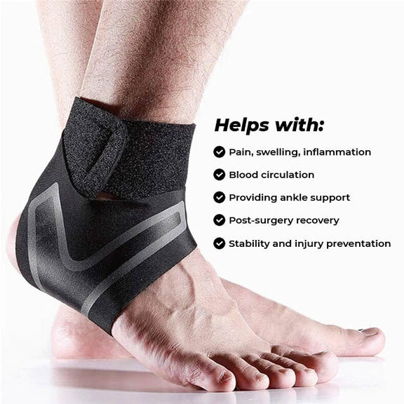 Ankle Compression Wrap Brace for Pain Relief, Support & Stability – Austier