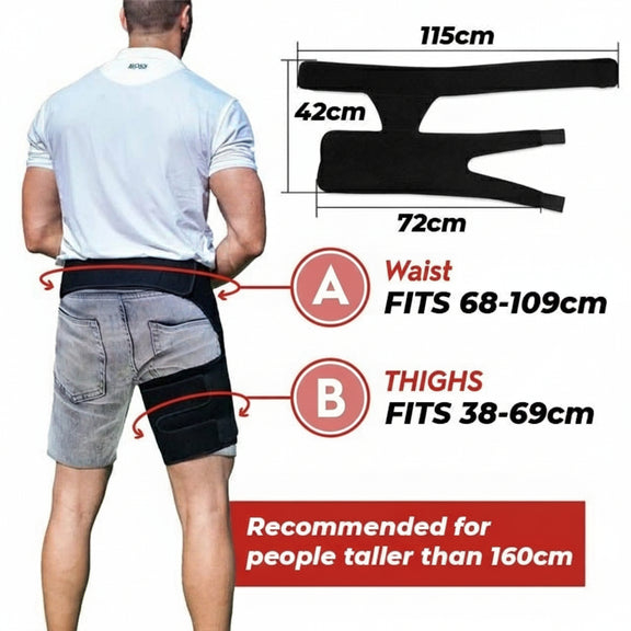Hip & Groin Compression Brace/Wrap - Pain Relief & Support For Sciatica ...