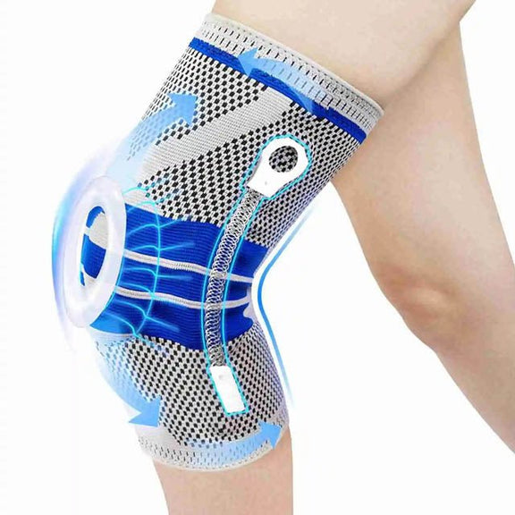 Patella Knee Brace Silicone Gel Pad & Embedded Spring Support – Austier