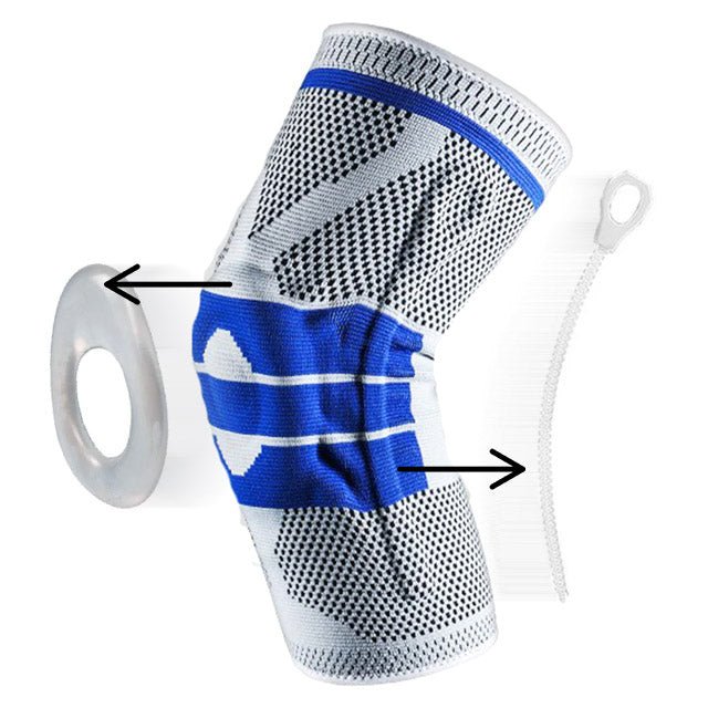 Patella Knee Brace Silicone Gel Pad & Embedded Spring Support – Austier